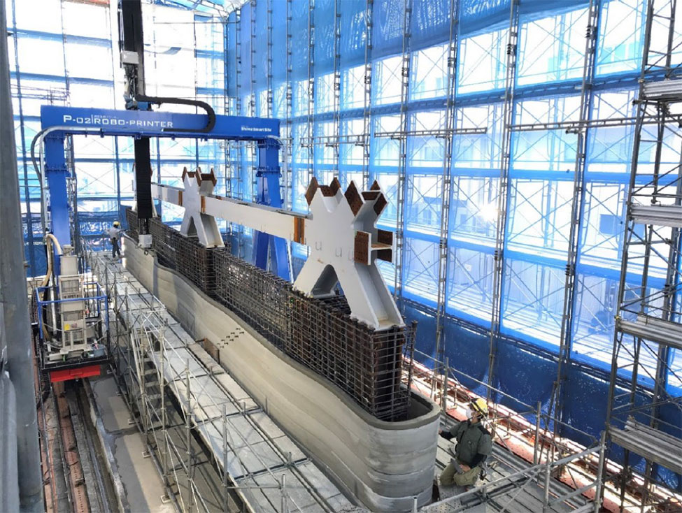 ガントリー型3DP開発、壁状埋設型枠を現場積層 清水建設 – 週刊ブロック通信